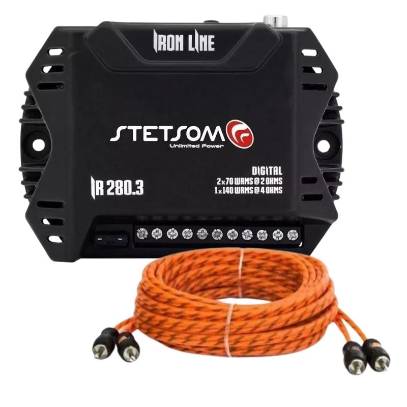 MODULO AMPLIFICADOR POTENCIA STETSOM DIGITAL IR 280.3 CANAIS + -CABO ...