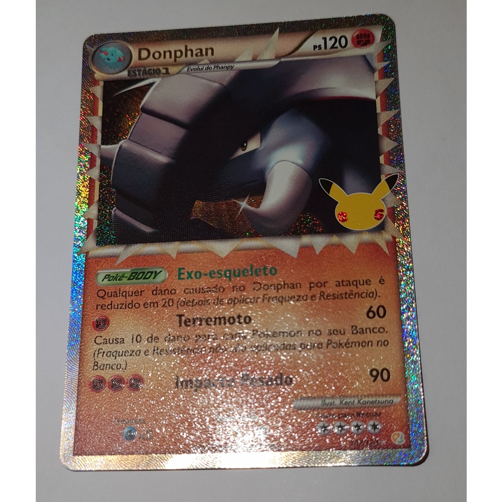 Carta Pokémon Donphan Prime (107/123) - Celebrações 25 Anos | Shopee Brasil