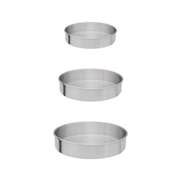 Jogo de Forma de Torta Com 3 peças 15,20 e 25 centímetro de diâmetro ...