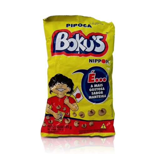 PIPOCA BOKUS SALGADA 45G, PACOTE COM 10 UNIDADES | Shopee Brasil
