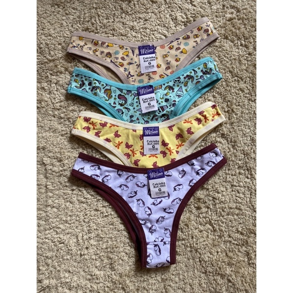 Kit 5 calcinhas adulto algodao elástico reforçado | Shopee Brasil