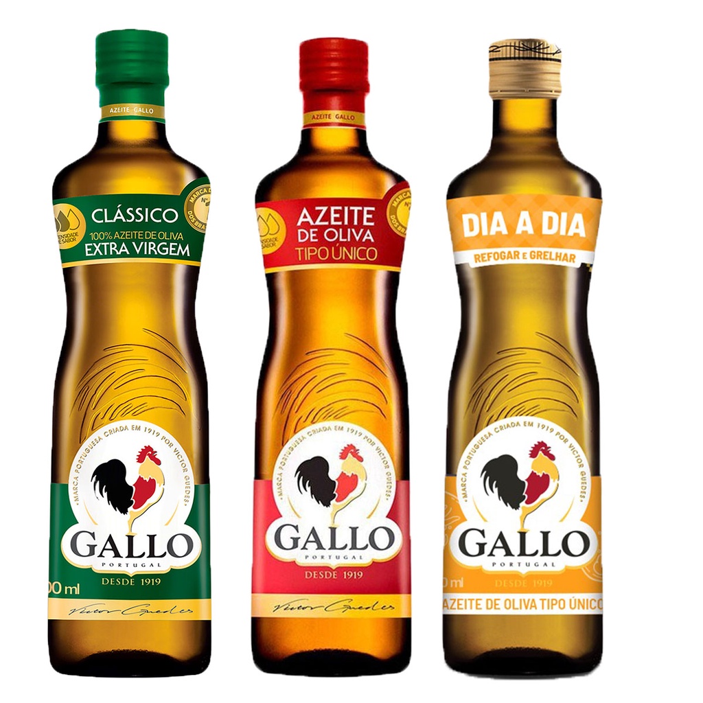 Kit 3 Tipos Azeites De Oliva Gallo 500 ML | Shopee Brasil