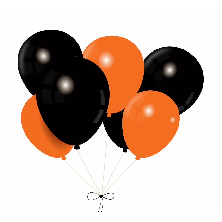 Balão - Bexiga Laranja c/ Preto Pacote - 50 unidades sortidos | Shopee ...