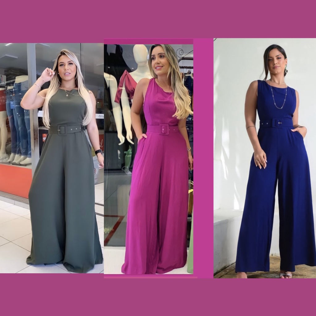 Macaão Feminino pantalona longo | Shopee Brasil