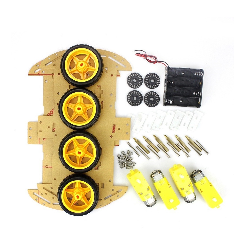 Kit Chassi 4Wd Carro Robo Para Arduino 4 Rodas | Shopee Brasil