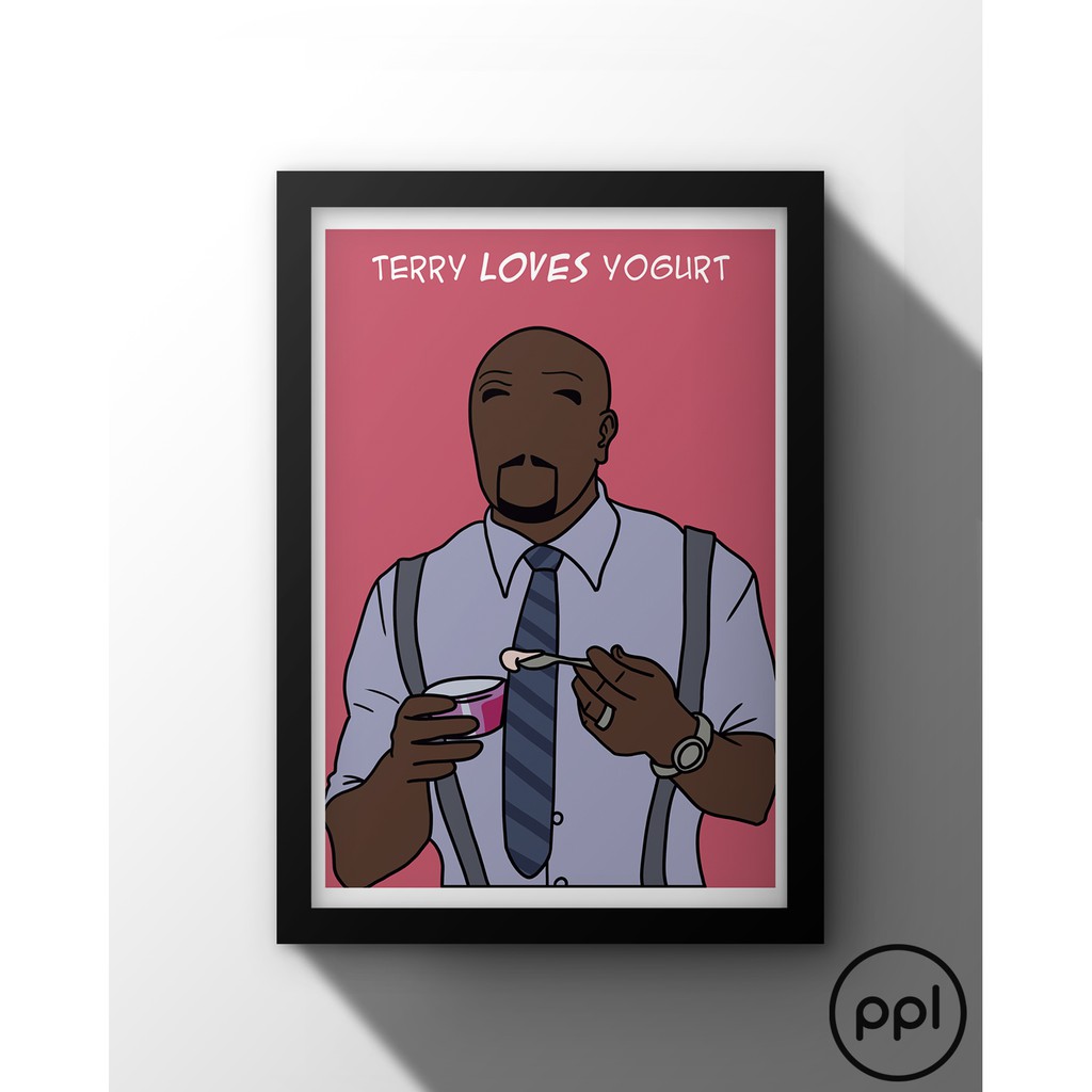 Quadro de parede 34x24 - Brooklyn 99 - Terry - Com vidro | Shopee Brasil