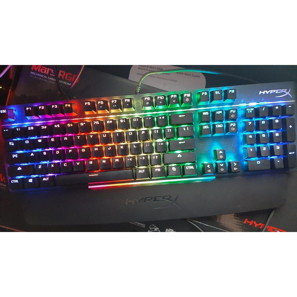 Teclado Mecânico Hyperx Mars Gamer Rbg Switch Blue | Shopee Brasil