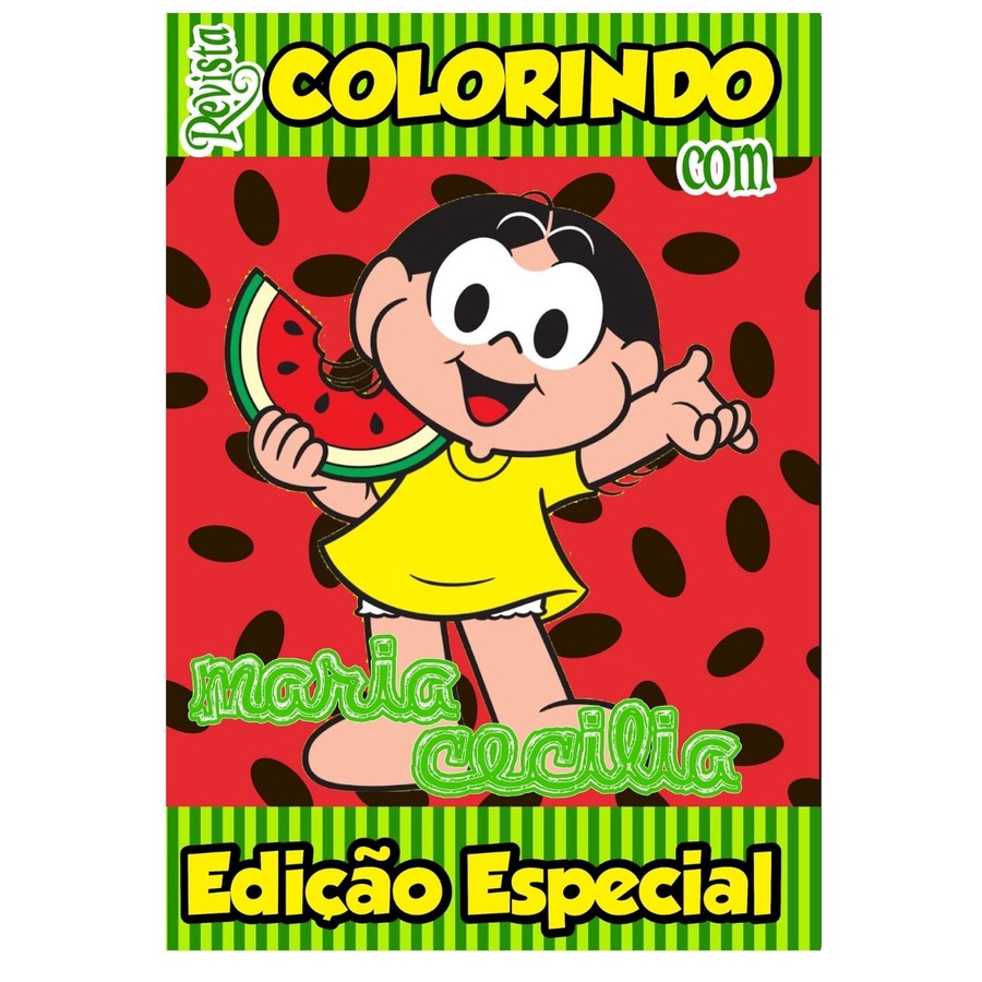 Livro De Colorir Personalizado / Revistinha de Colorir - Tema Magali ...