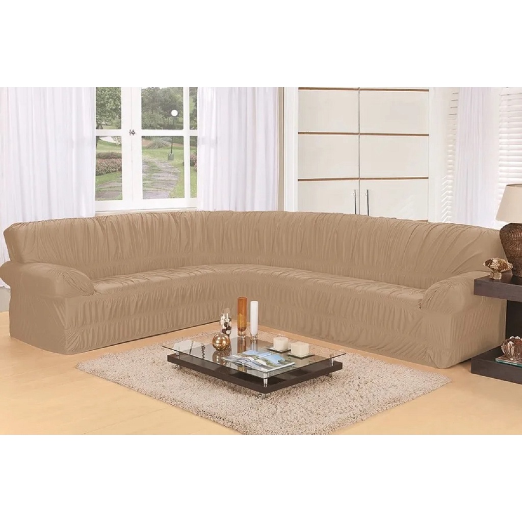 Capa para Sofa de Canto com 21 Elasticos Tamaho Grande | Shopee Brasil