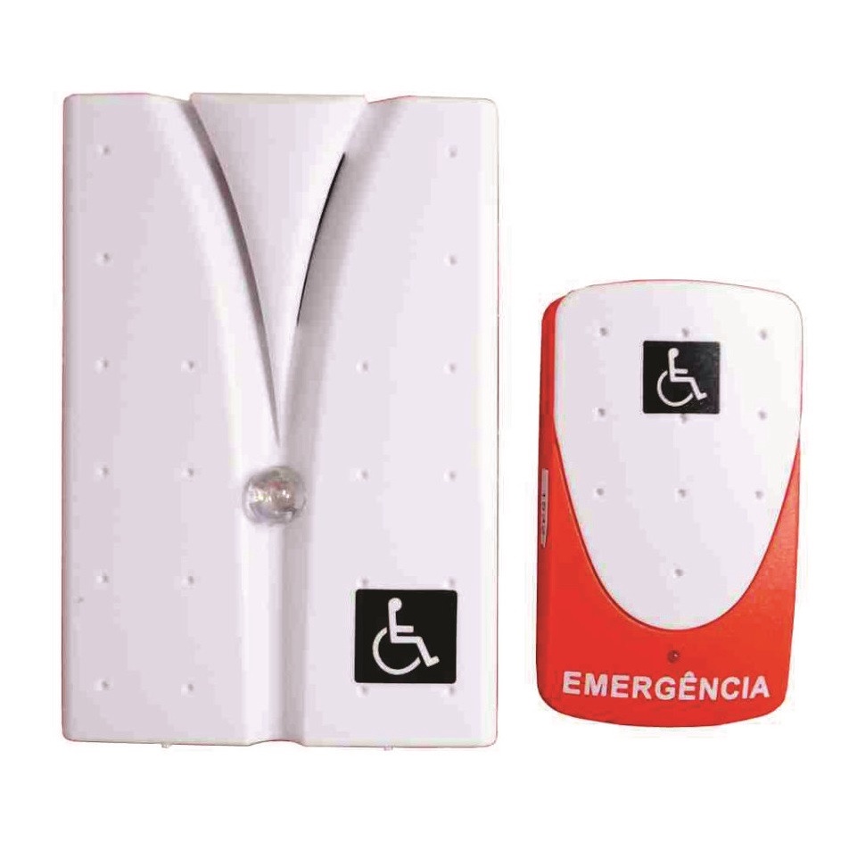 Alarme Campainha Banheiro Emergencia Idoso PNE PCD Sem Fio | Shopee Brasil