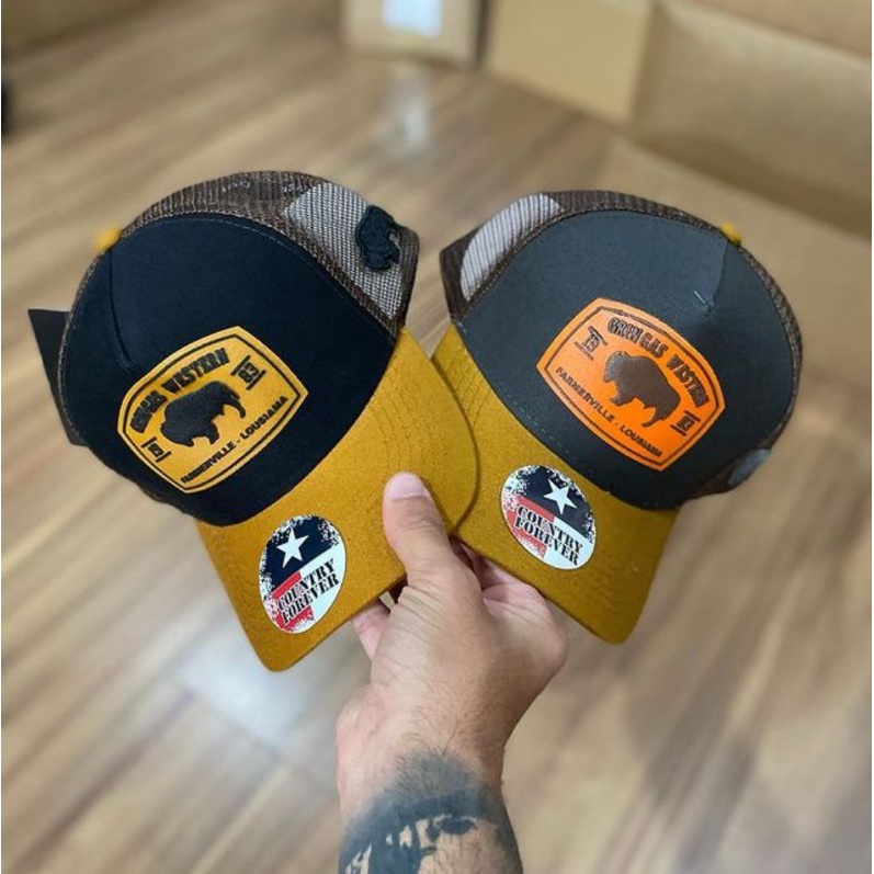 Kit 2 Bones Country Gringas Aba Curva Telinha Redinha Snapback ...