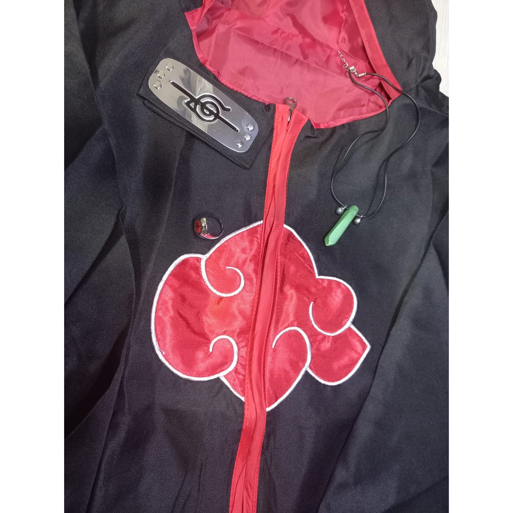 CAPA AKATSUKI ITACHI BANDANA COLAR KUNAI NARUTO COSPLAY FANTASIA ...