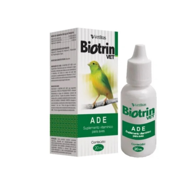 Suplemento Vitamínico Biotrin Vet - Ade - 20ml | Shopee Brasil