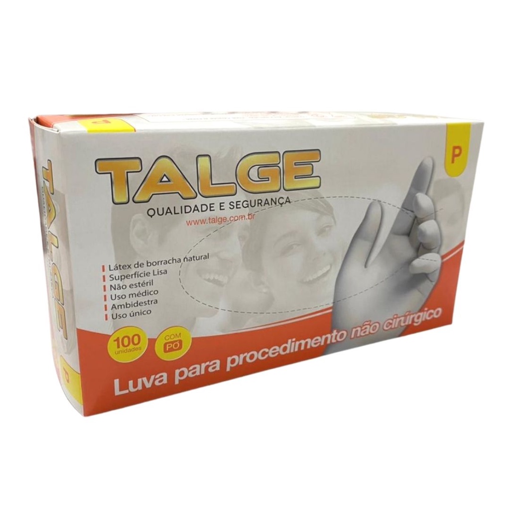 Luva Látex Branca Com Pó - Talge | Shopee Brasil