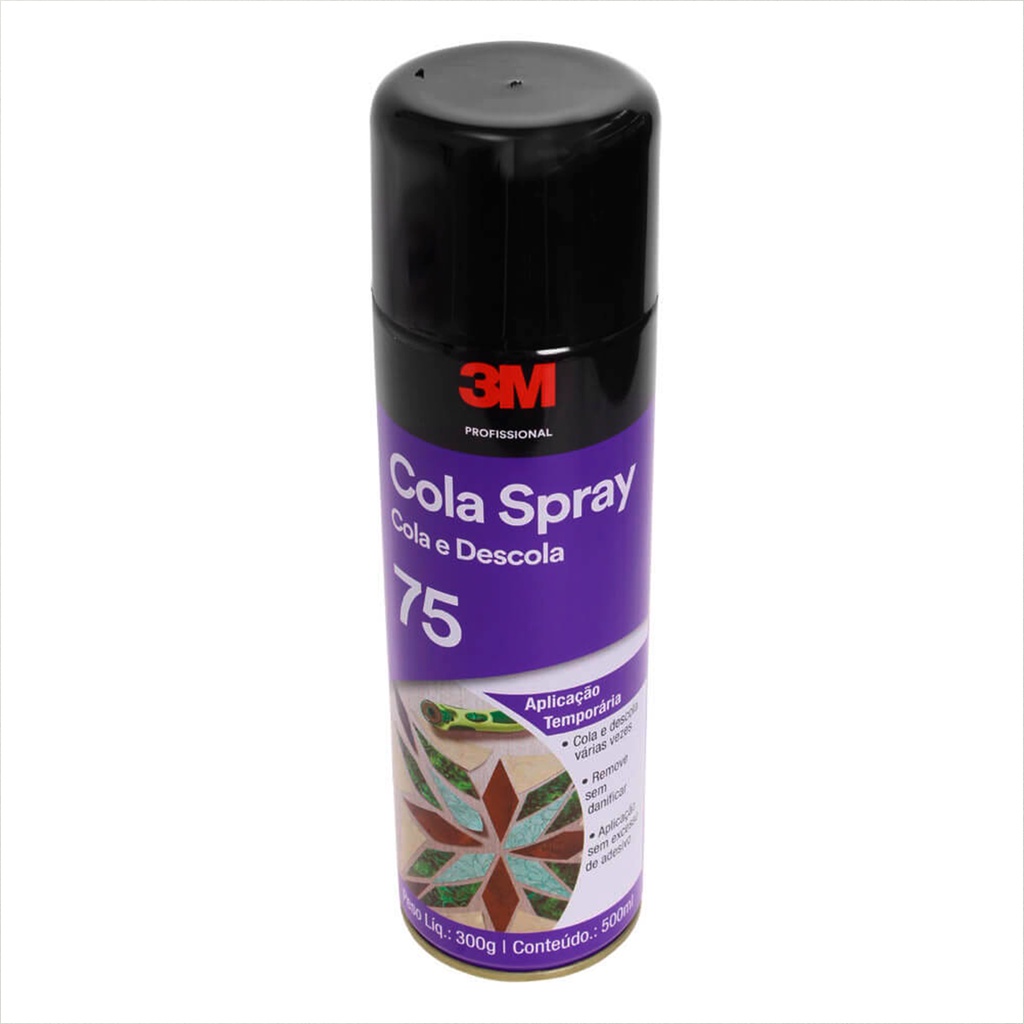 Cola Spray 75 Adesivo Cola e Descola 3M Lata 300G | Shopee Brasil
