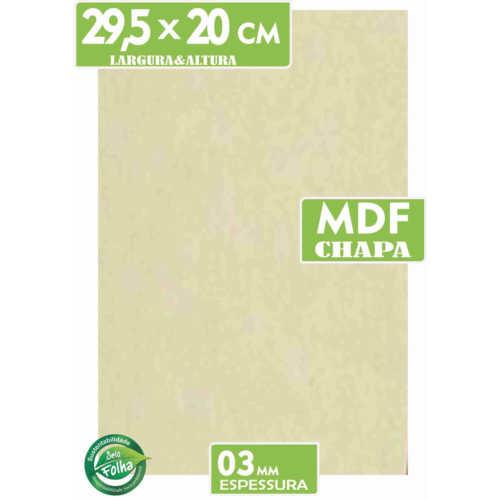 KIT 50 CHAPAS MDF 29,5X20CM | Shopee Brasil