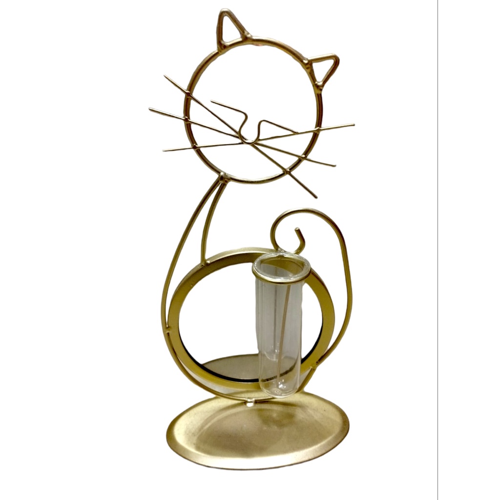 Enfeite Gato Metal Decoração Gatinho Mesa Quarto Casa | Shopee Brasil