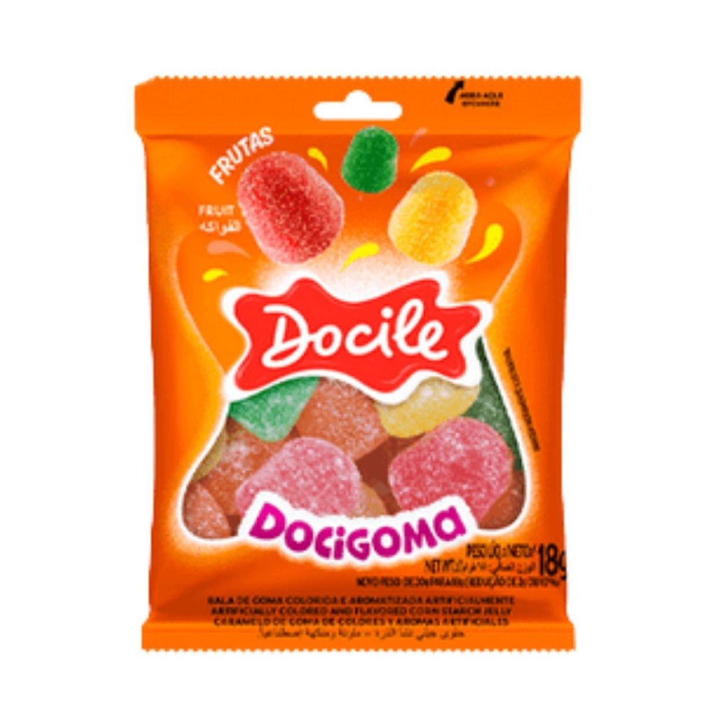 Jujuba (Docile) Bala de Goma Mini Sabores - Caixa c/ 24UN X 18G ...