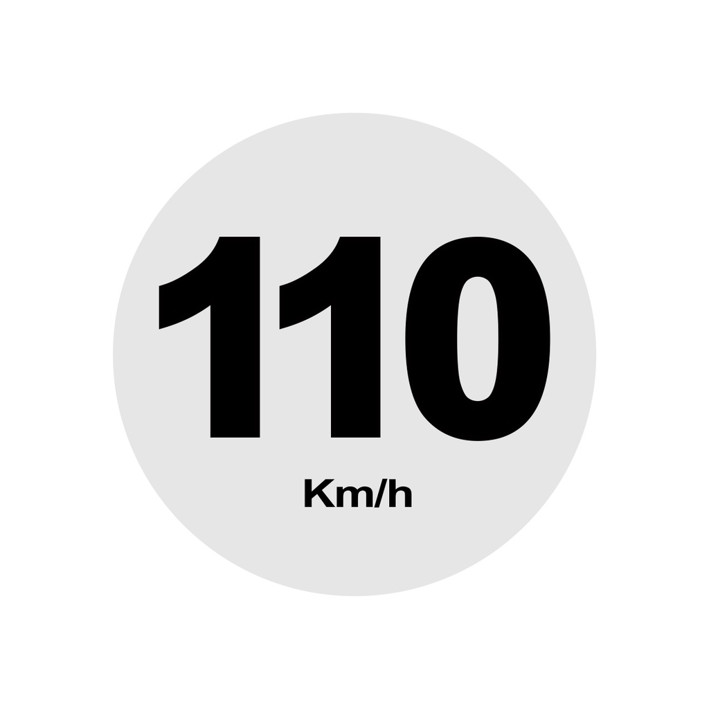 Adesivo Velocidade máxima controlada permitida 110kmh Argentina ...