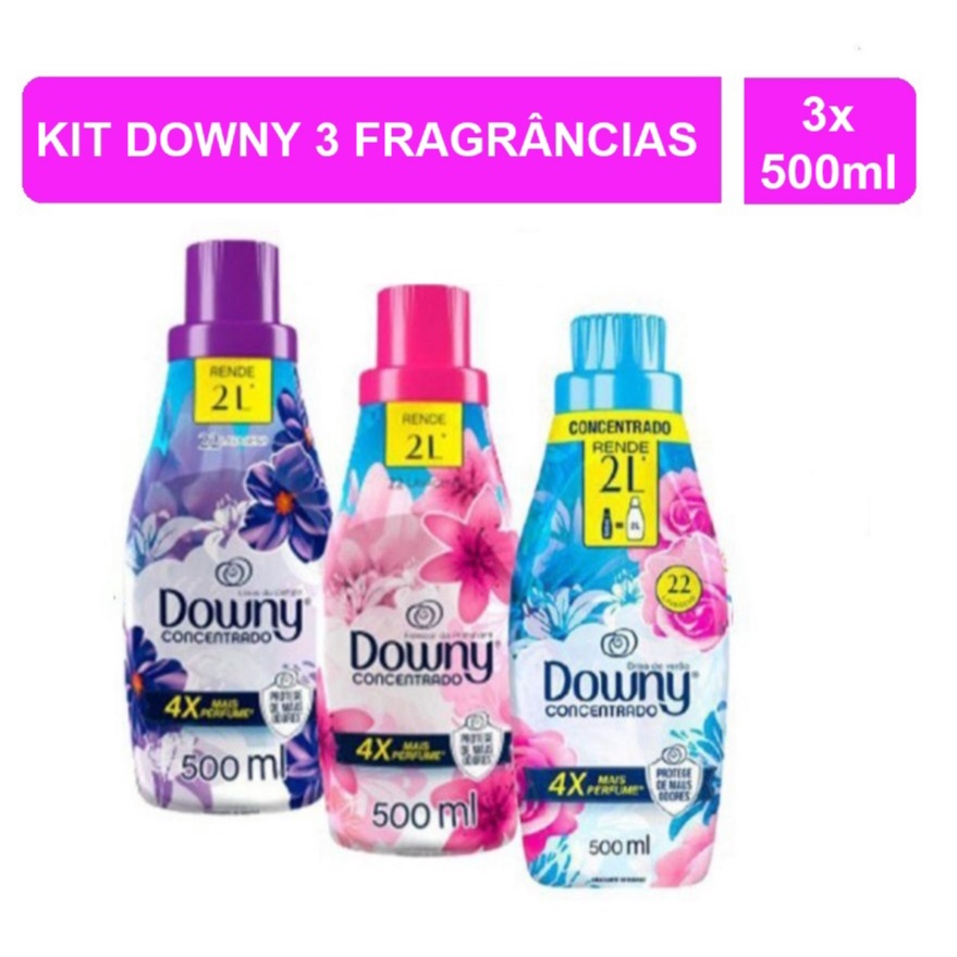 Kit Downy 3 x 500ml Fragrâncias diferentes | Shopee Brasil