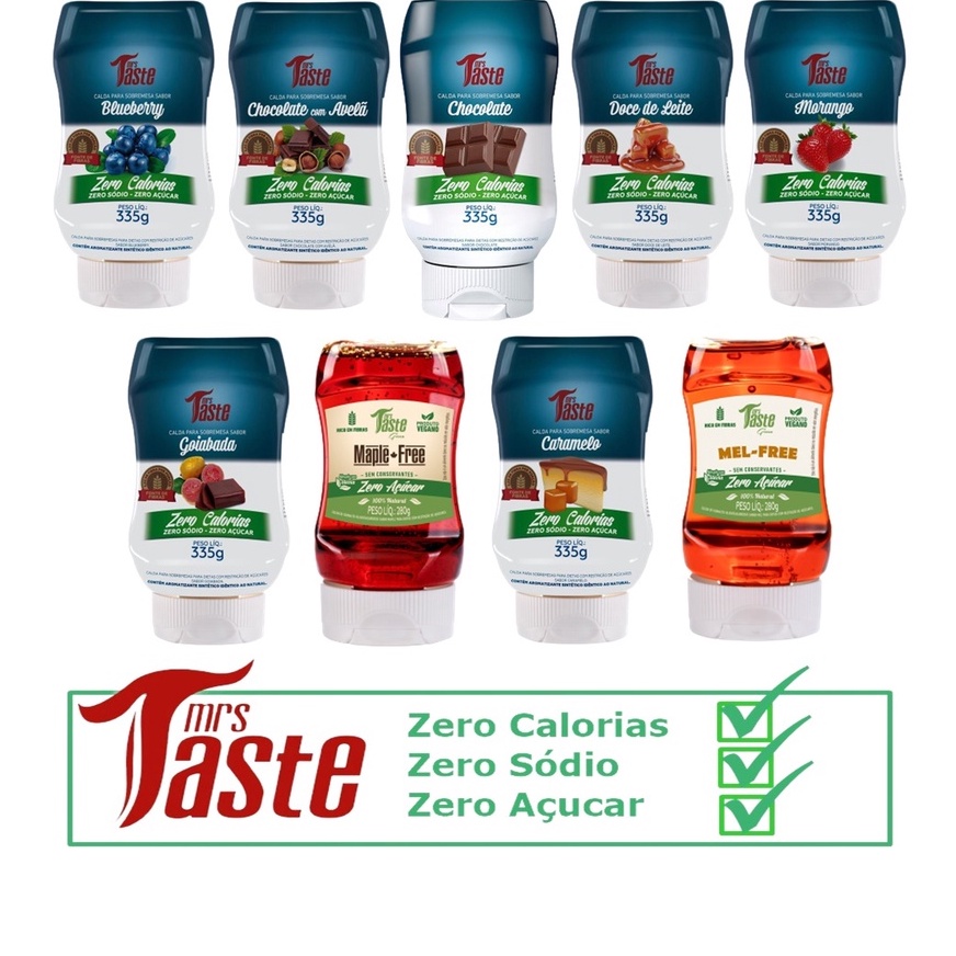 Calda Cobertura Sobremesa Mrs Taste Zero Escolha o Sabor - BRX SHOP ...