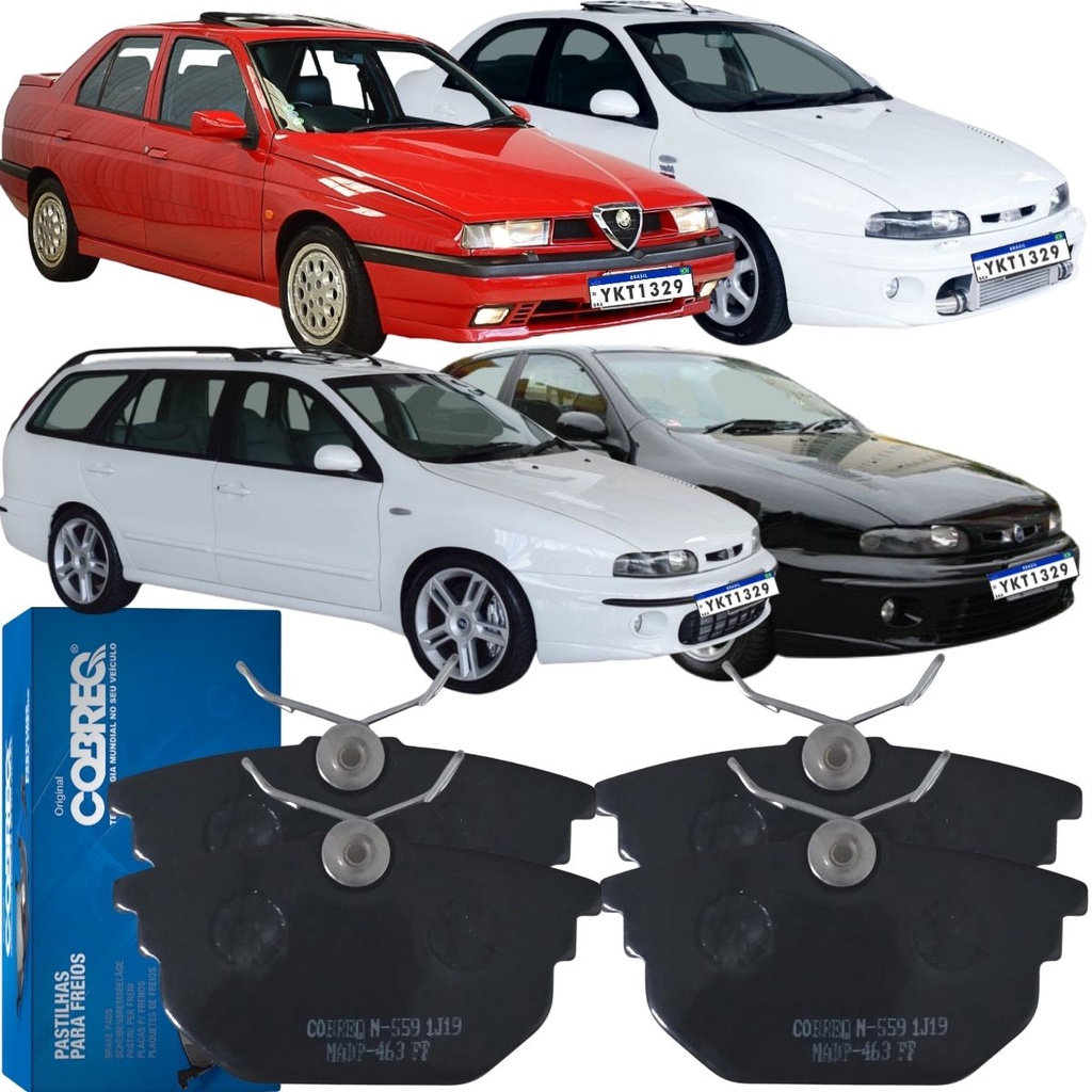 Jogo Pastilha Freio Traseira Original Cobreq Alfa Romeo 155 Super 2.0 ...