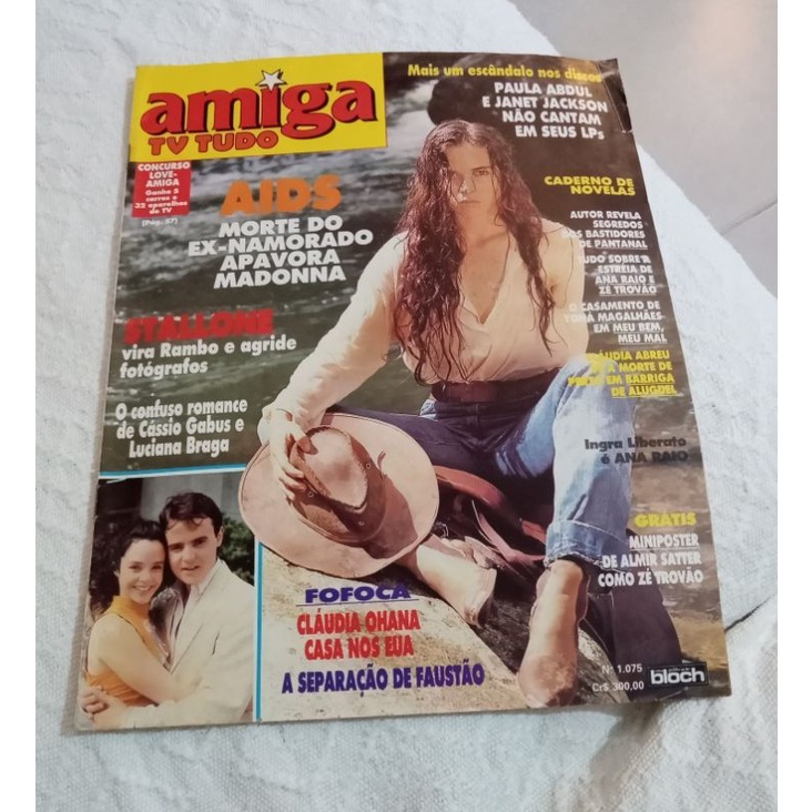 revista amiga ingra Liberato Angélica Xuxa Mara Almir Sater Madonna | Shopee Brasil