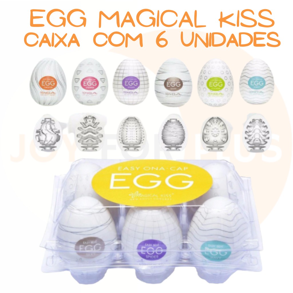 Masturbador Masculino Egg Em Formato de Ovo Com Texturas Magical Kiss e Brinde | Shopee Brasil
