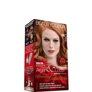 Tinta Beauty Color 96.44 Ruivo Claro Indecifrável Kit Coloração ...