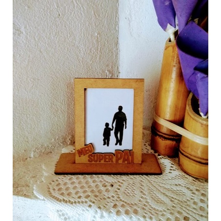 Porta Retrato PAI fabricado em MDF cru 6mm | Shopee Brasil