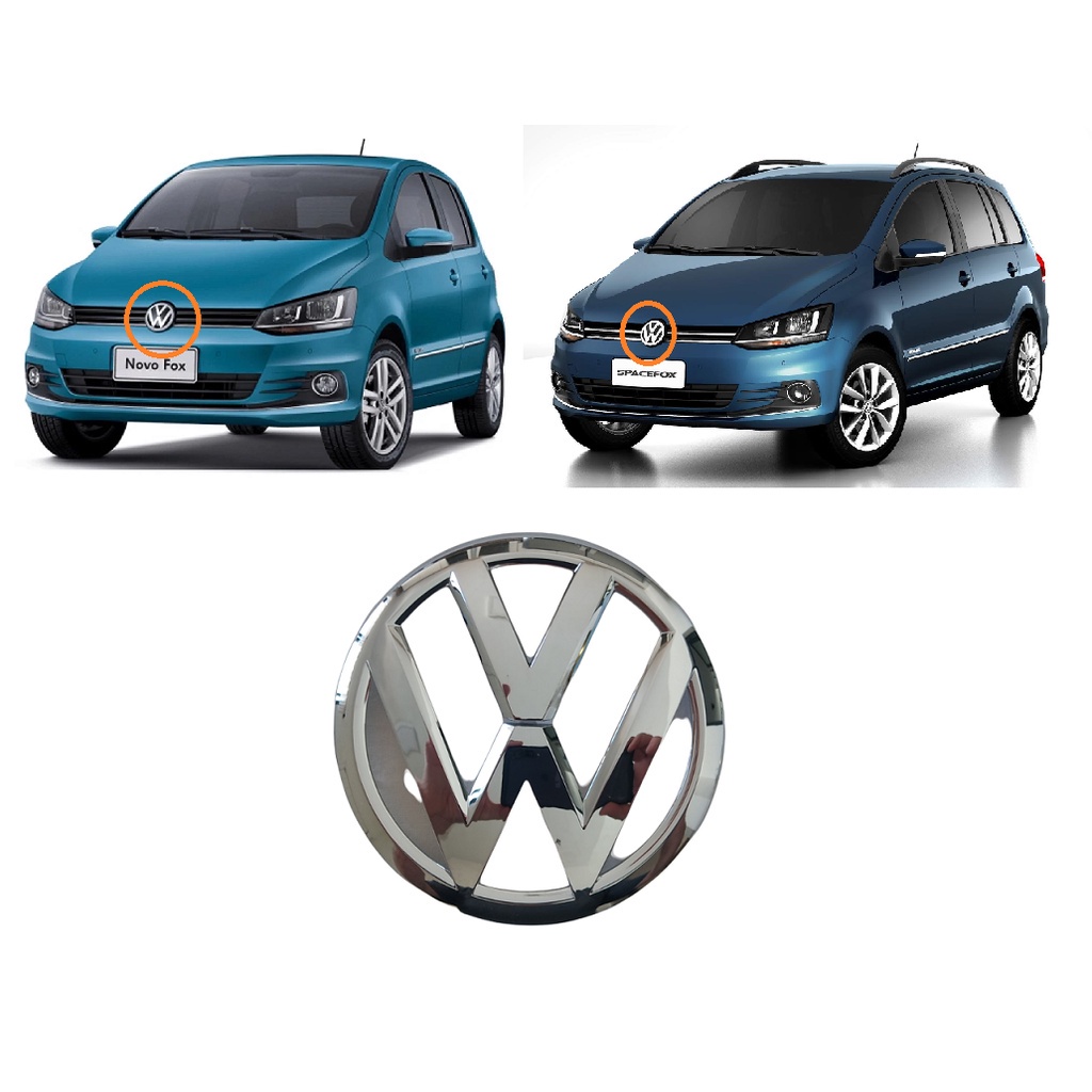 Emblema Vw Da Grade Dianteira Fox 2015 2016 2017 2018 2019 2020 2021 ...