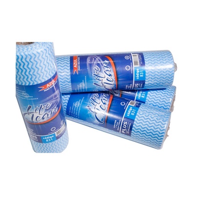 Pano Multiuso Tipo Perfex Rolo 28cm x 25m Com 50 Panos Azul Life Clean ...