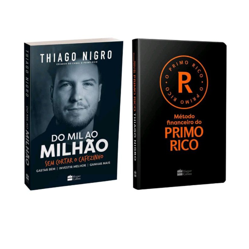 kit de Livros Do Mil Ao Milhão + Método Financeiro Do Primo Rico; Envio ...