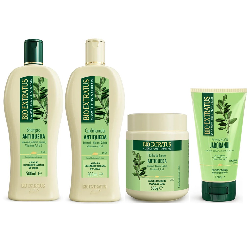 Kit Jaborandi Antiqueda Shampoo 500 ml + Condicionador 500 ml + Banho ...