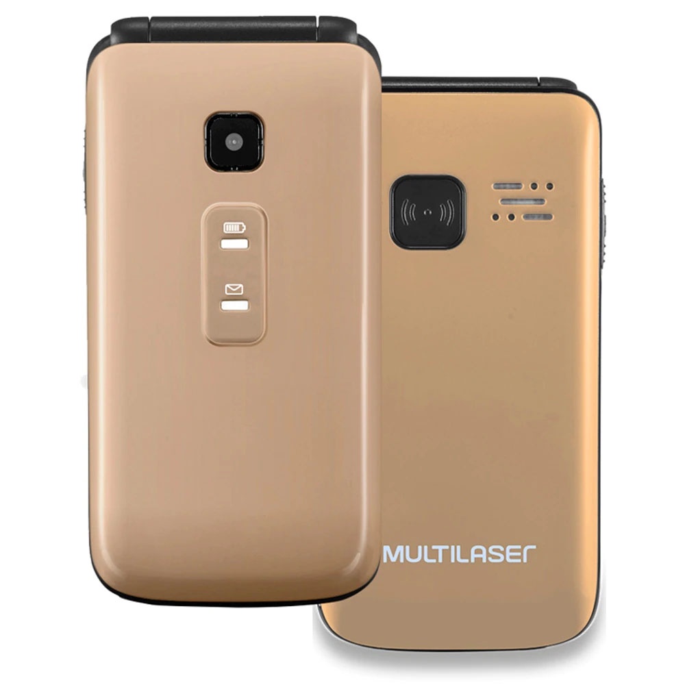Celular Para Idoso Multilaser Flip Vita Dual Sim Dourado 32m | Shopee Brasil