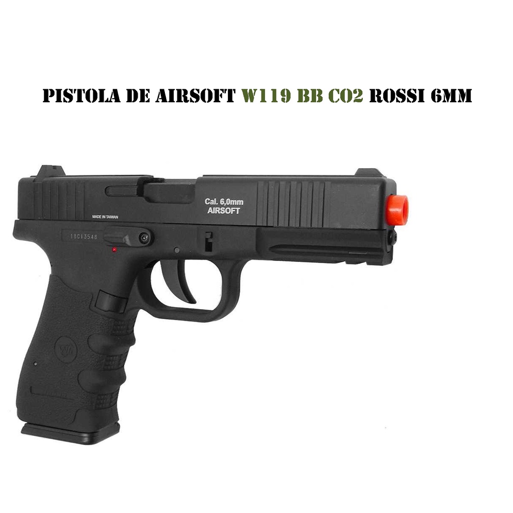 Pistola de Airsoft W119 BB CO2 Rossi 6mm | Shopee Brasil