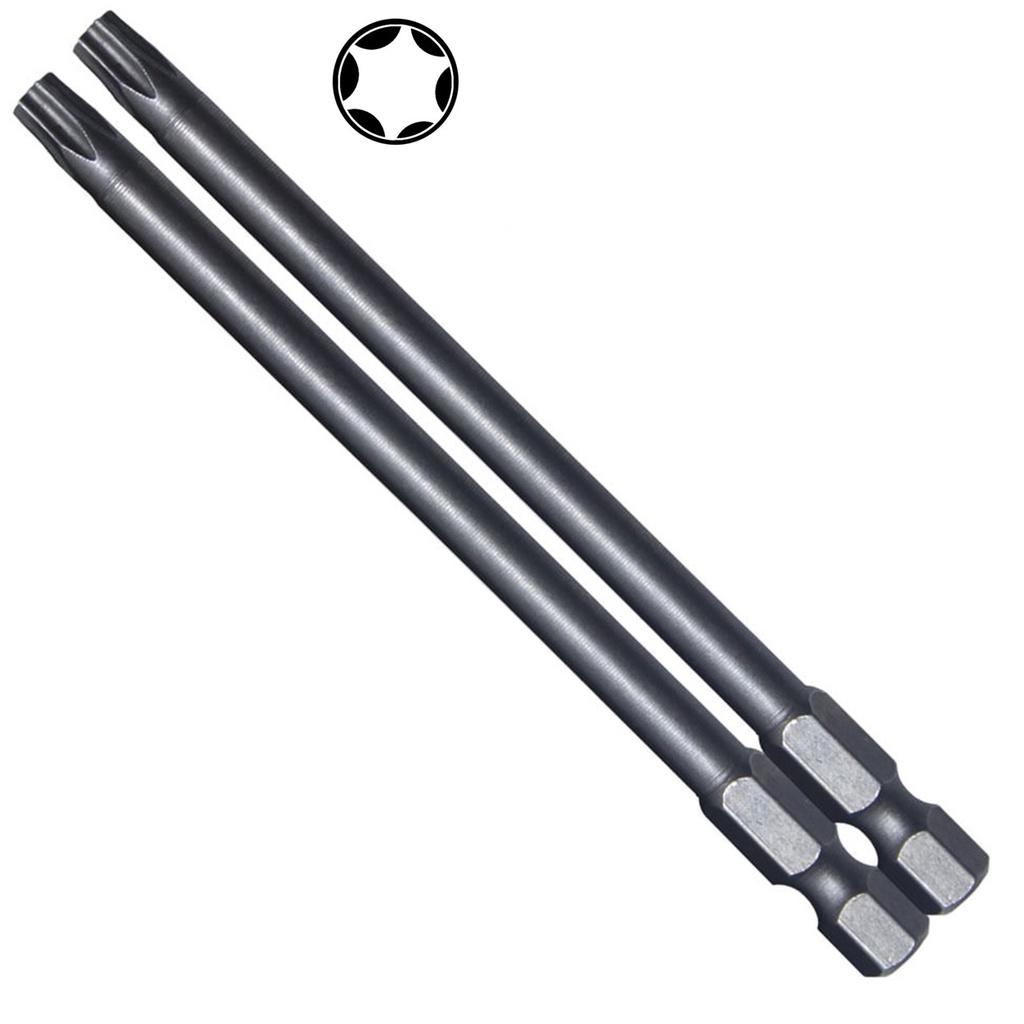 Pontas Bits Longo Torx T30 X 10 Cm Para Parafusadeiras jogo Com 2 Unidades | Shopee Brasil
