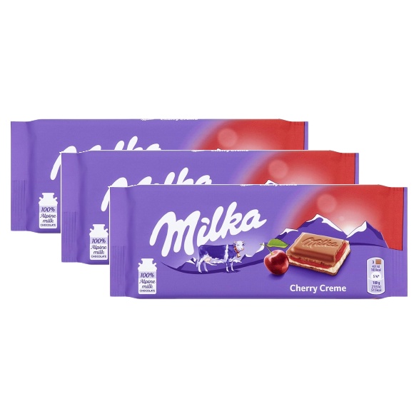 kit 3 chocolate milka Cherry Cream 100G | Shopee Brasil