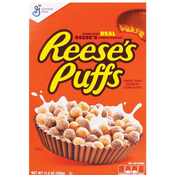 Reese's Puffs Breakfast Cereal Large Size Importado 473g | Shopee Brasil