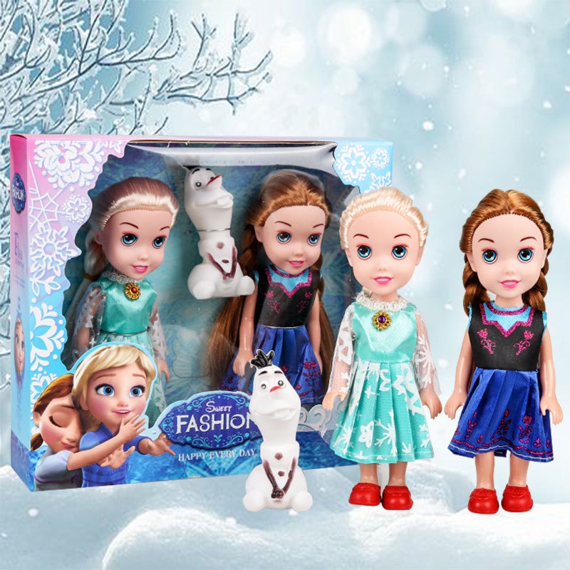 Bonecos da princesa elsa e anna frozen, 16cm, personagens de ação para ...
