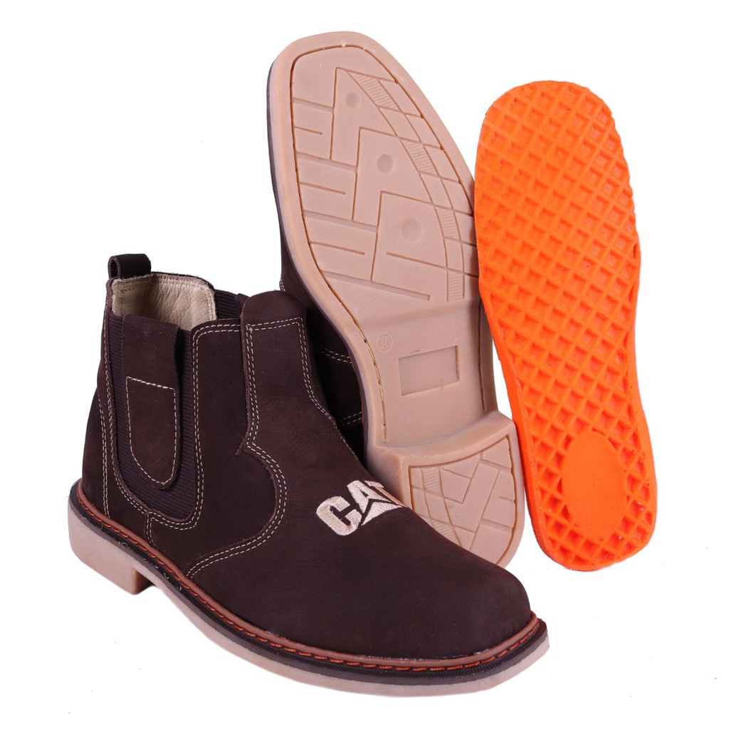 Botina Masculina CAT Caterpillar Strada Em Couro | Shopee Brasil