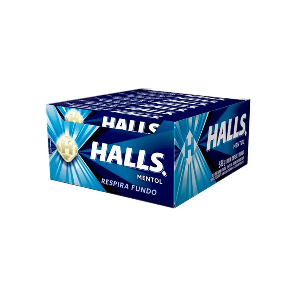 Bala Drops Halls Caixa C/21Unidades Sabores | Shopee Brasil