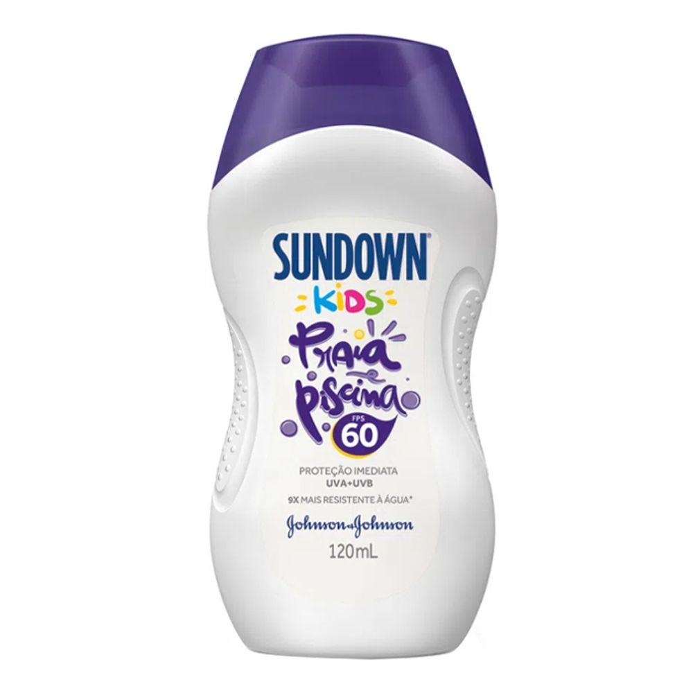 Protetor Solar Sundown Kids Praia e Piscina FPS 60 120ml | Shopee Brasil