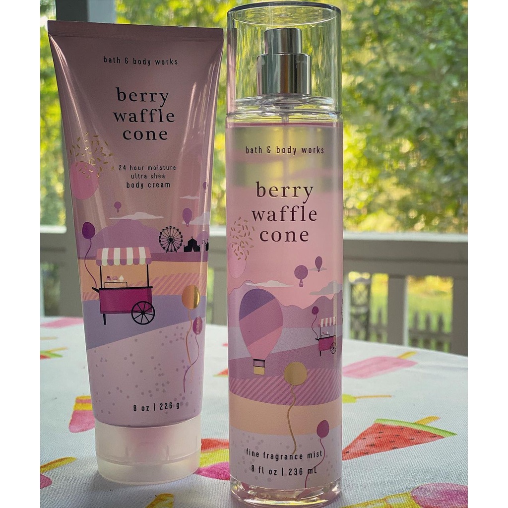 BODY SPLASH BERRY WAFFLE CONE BATH & BODY WORKS | Shopee Brasil