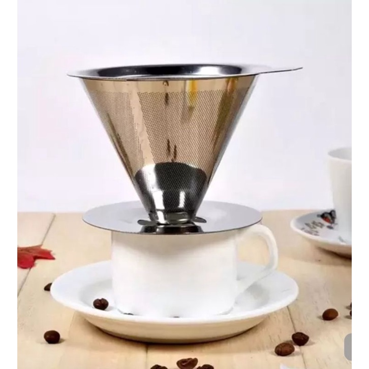coador de café filtro inox reutilizável dispensa uso de papel | Shopee ...