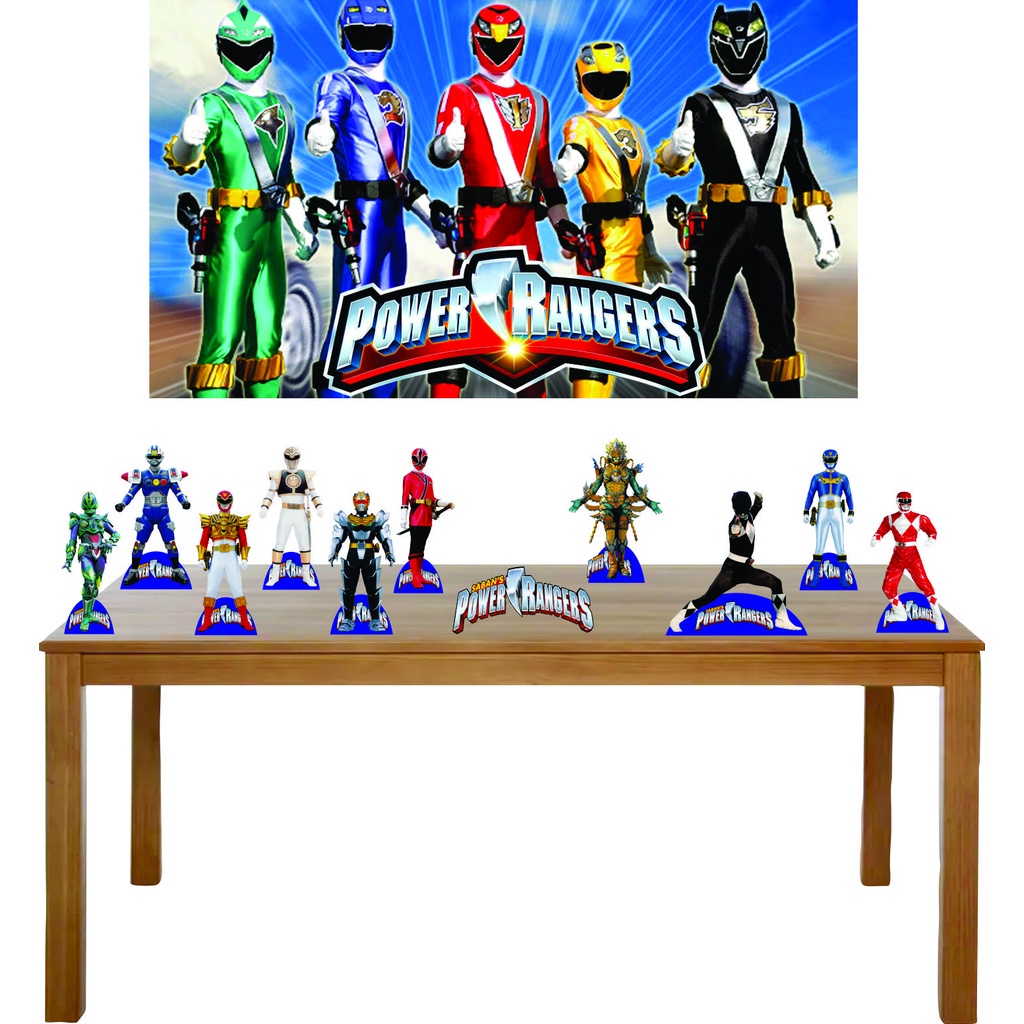 Kit Totens - Display power-rangers - Display para mesa + Painel ...