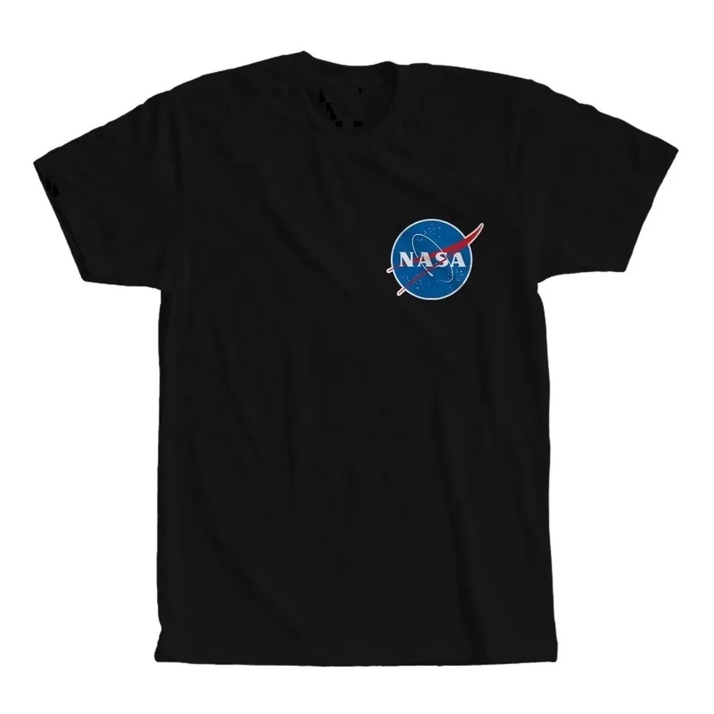 Camiseta De Alta Qualidade 100% Algodão Nerd Nasa Logo Peito | Shopee Brasil