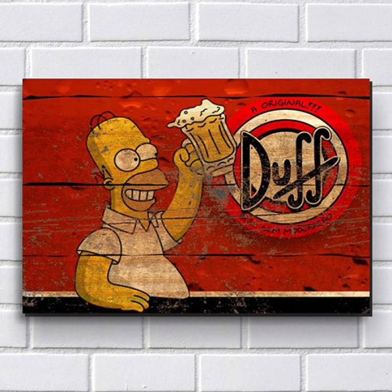 Placa Decorativa - Modelo P116 - Cerveja Duff Simpsons | Shopee Brasil