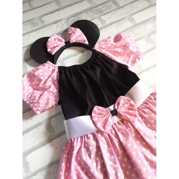 Fantasia temática Minnie rosa | Shopee Brasil
