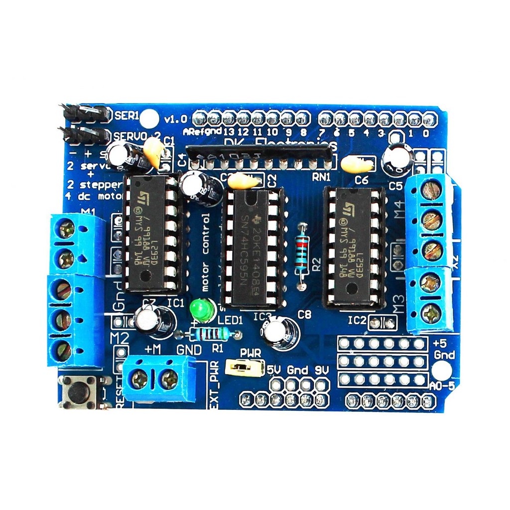 Motor Shield L293D Driver Ponte H - Arduino - Componentes Eletrônicos ...